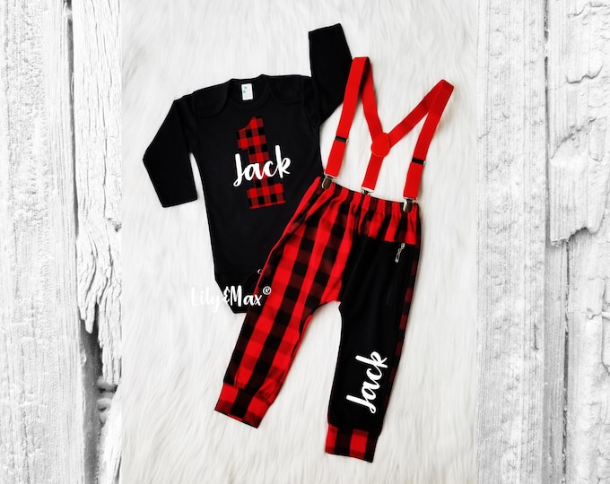 Flannel is Fun, Lumberjack First Birthday Outfit, Lumberjack 1st or 2nd ...