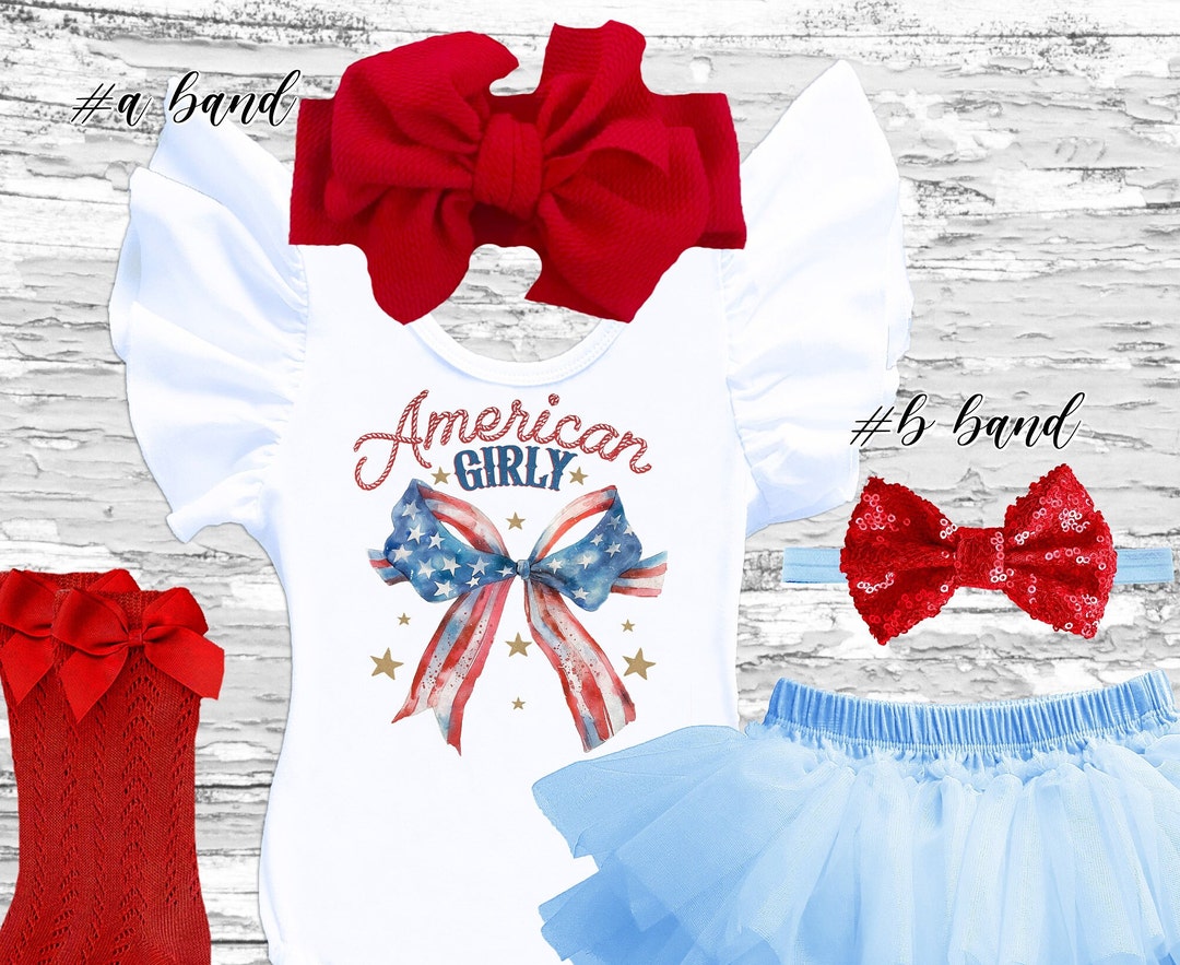 American Girly 4th of July Girl Outfit Patriotic Girls Tutu Bloomer 1st ...