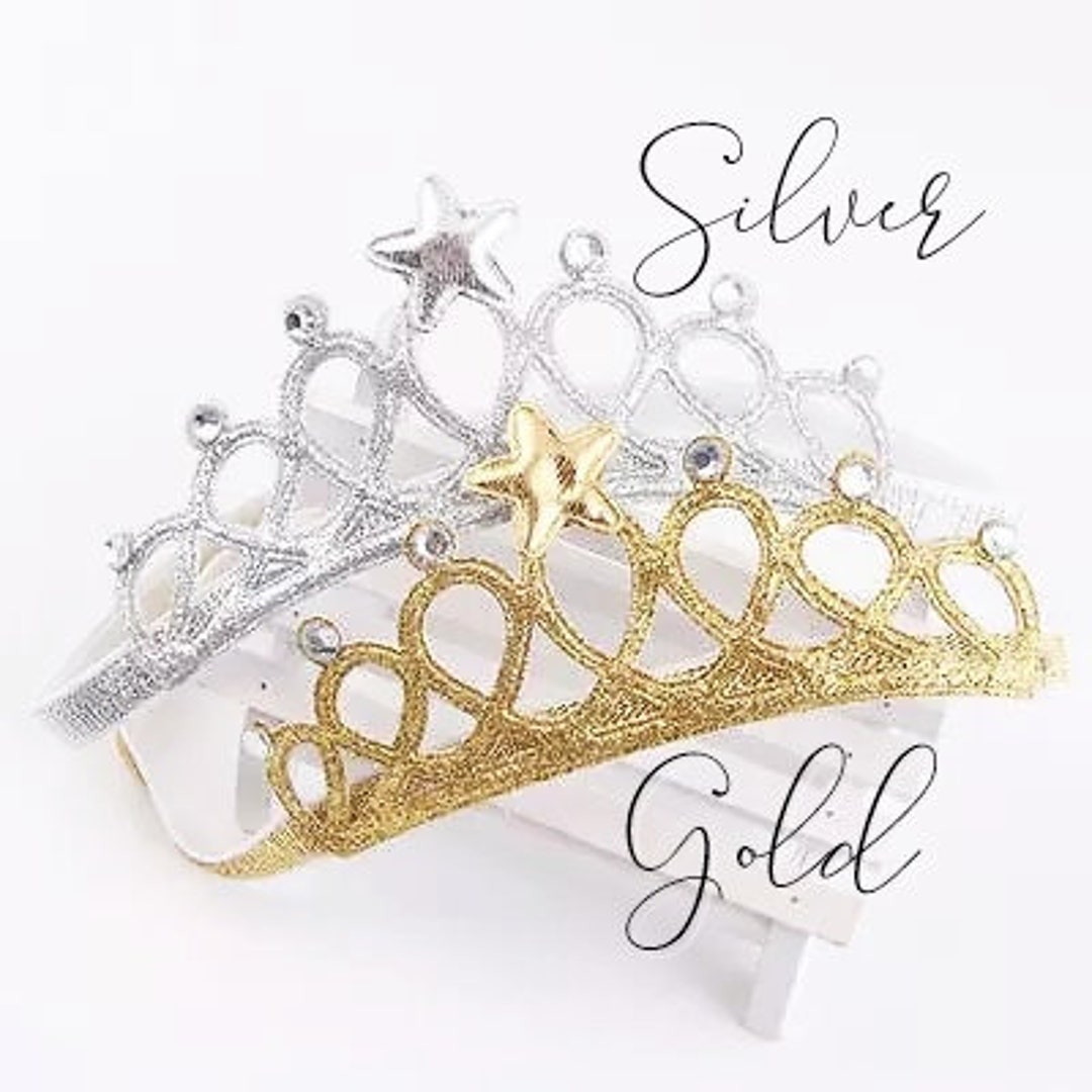 Crown Soft Headband, Princess Crown Silver Soft Band, Princess Crown ...