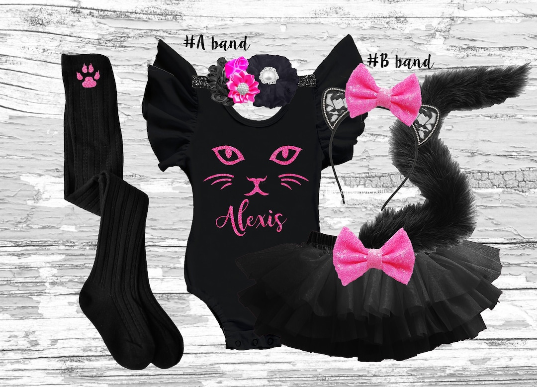 Cat Girls Outfit, Halloween Cat Meow Tutu Bloomer Outfit, Halloween Cat ...