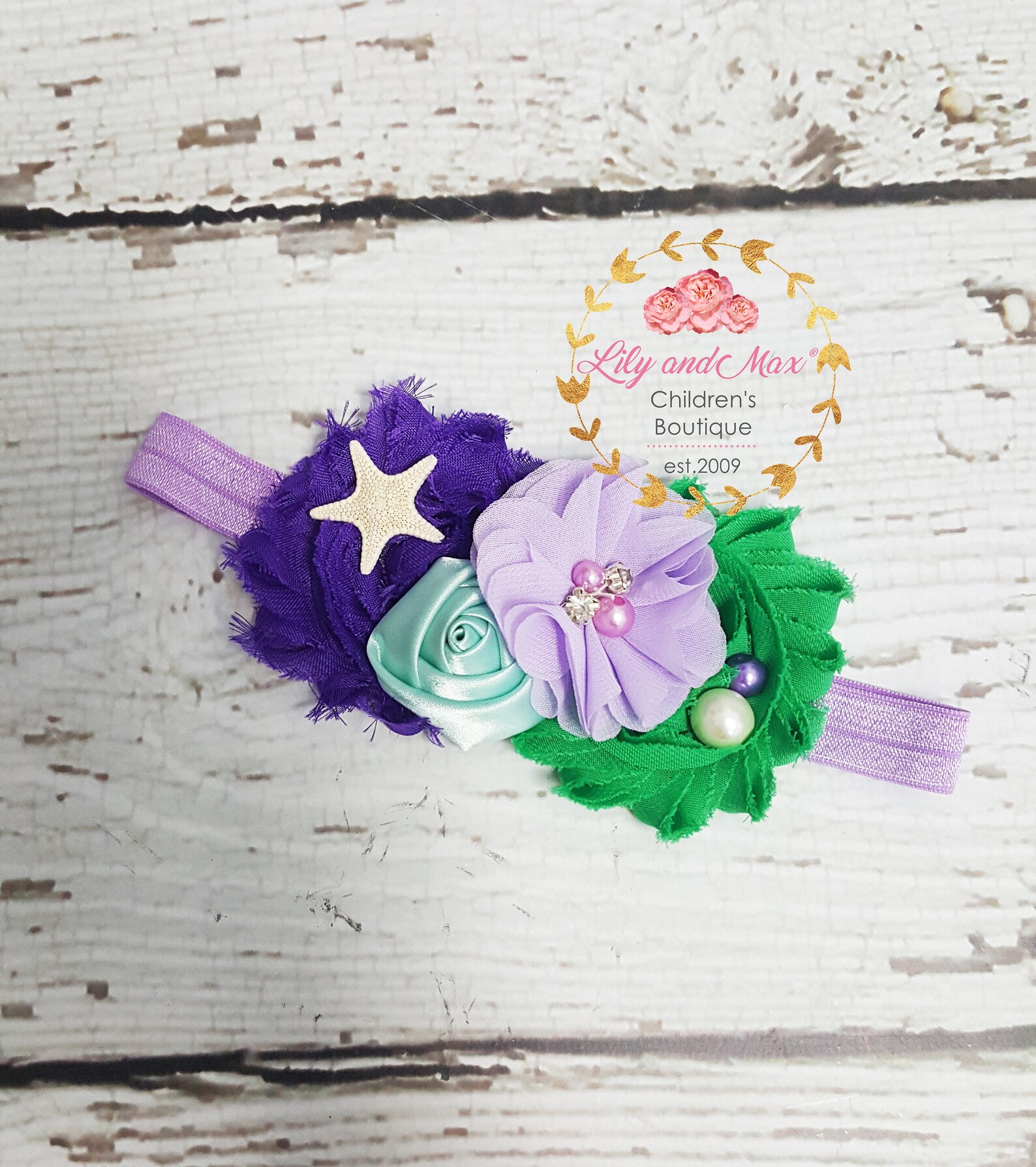 Under the Sea Headband Mermaid Sea Shell Flower Elastic - Etsy