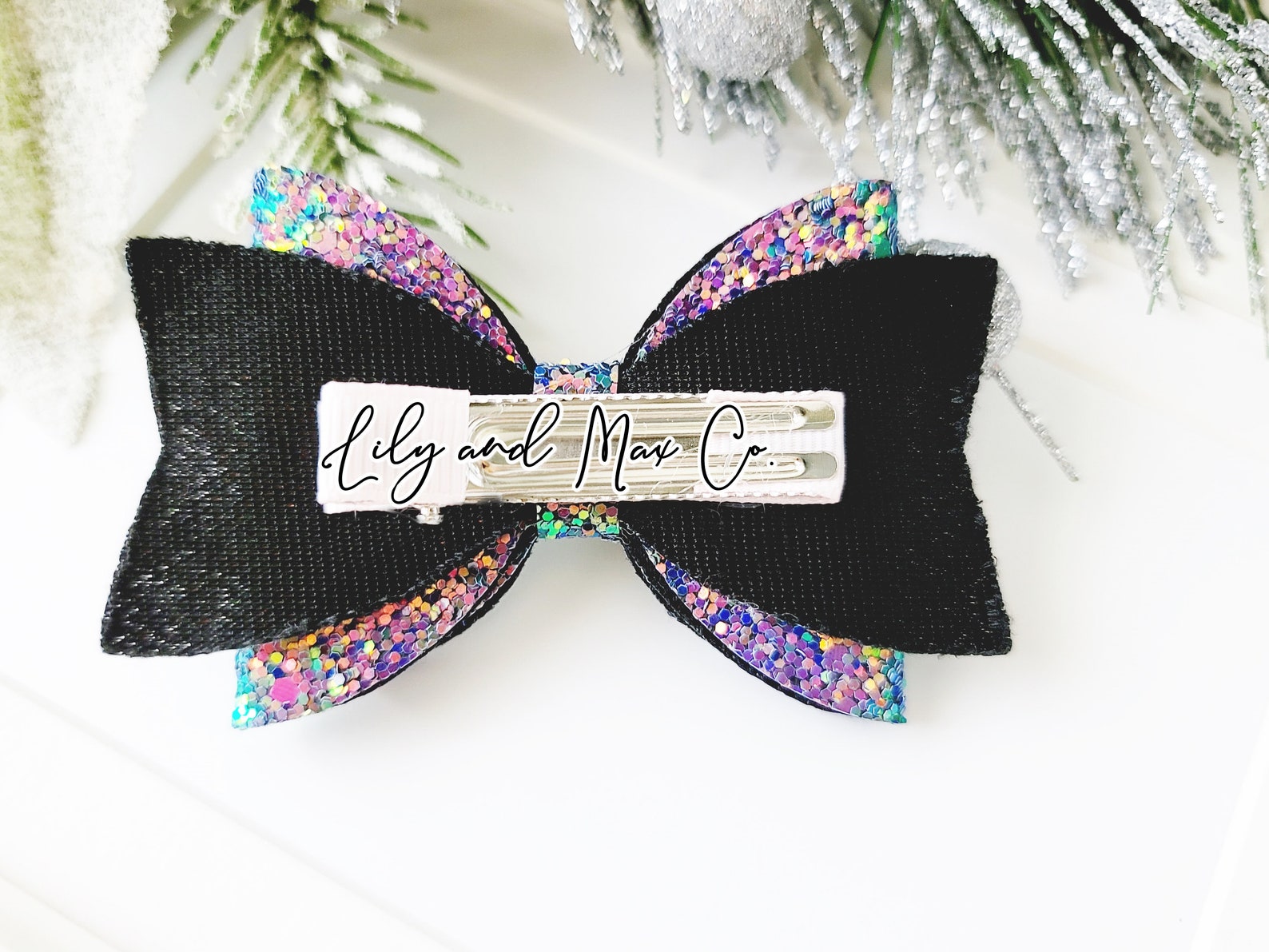 Vampire Bow Clip Vampire Birthday Glitter Leather Bow - Etsy