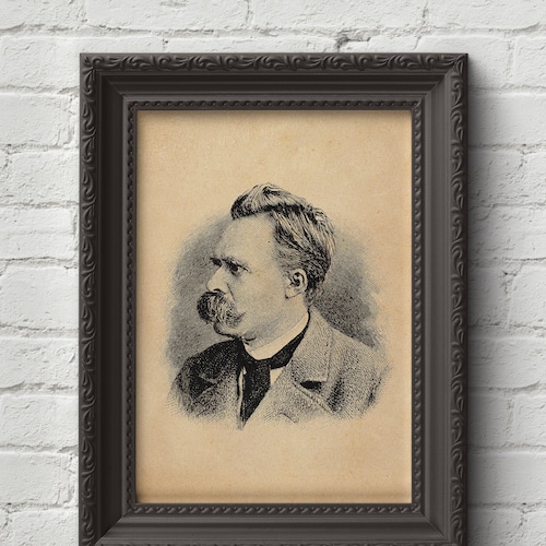 Friedrich Nietzsche Portrait Print Wall Art Art Woodcut - Etsy