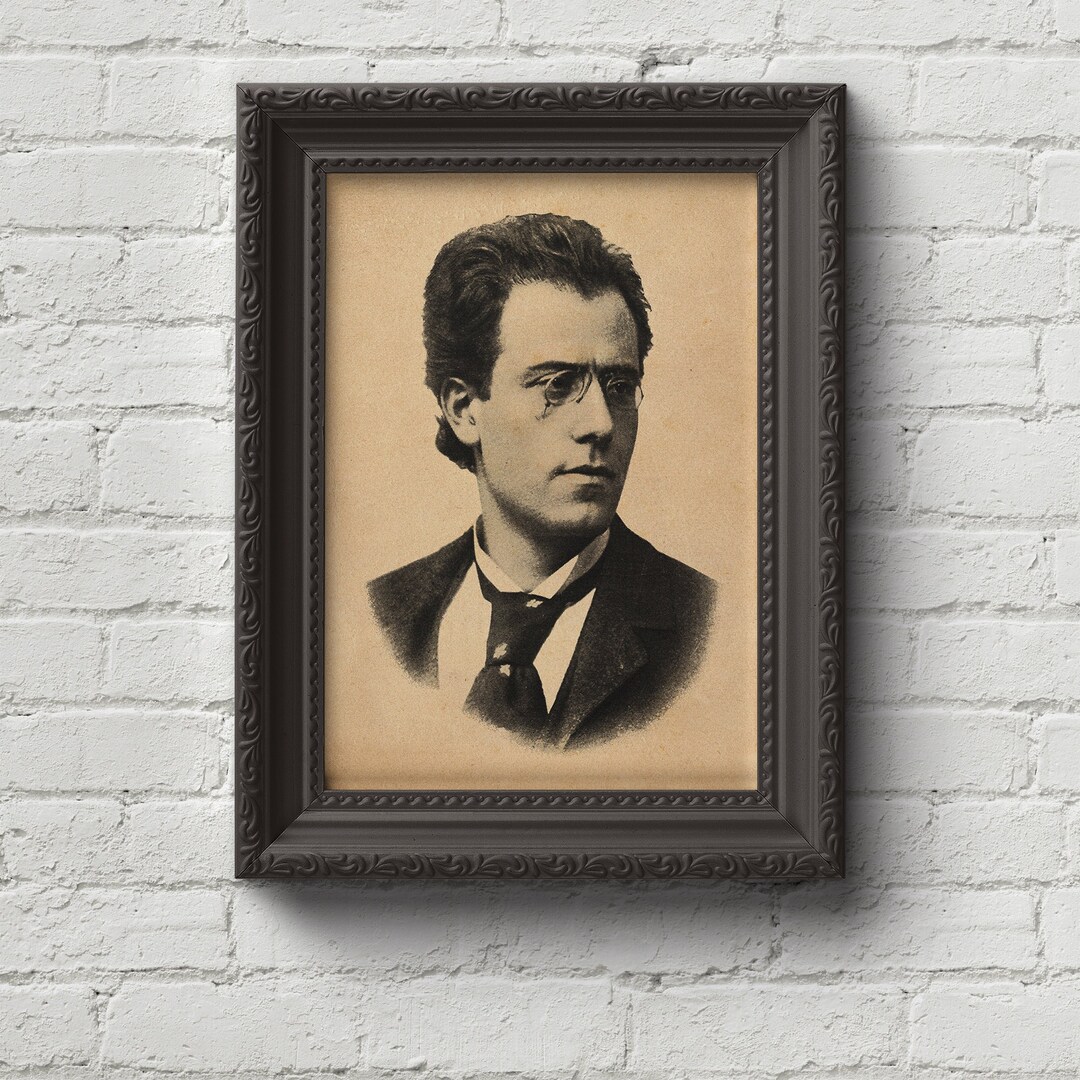 Gustav Mahler Print, Mahler Poster, Classical Music Poster, Classical ...