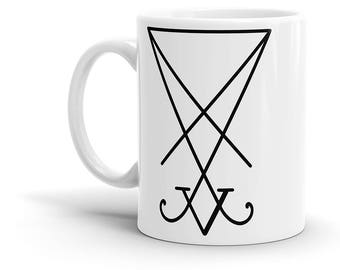 Esoteric Coffee Mug Satan and Lucifer Tea Cup - Etsy