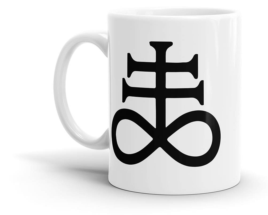 Satanic Cross Coffee Mug, Lucifer, Baphomet Satan, Freemasons ...