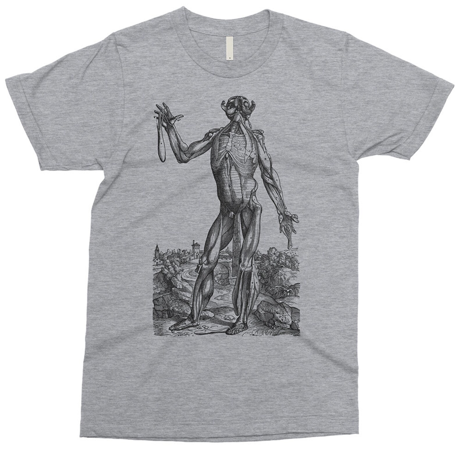 Skinless Man Muscles 06 Andreas Vesalius T-shirt Gift for | Etsy