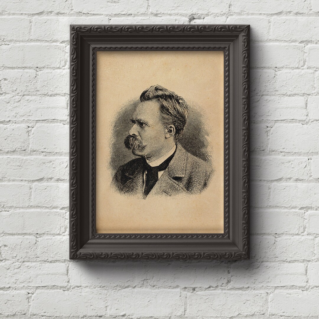 Friedrich Nietzsche Portrait Print Wall Art Art Woodcut - Etsy