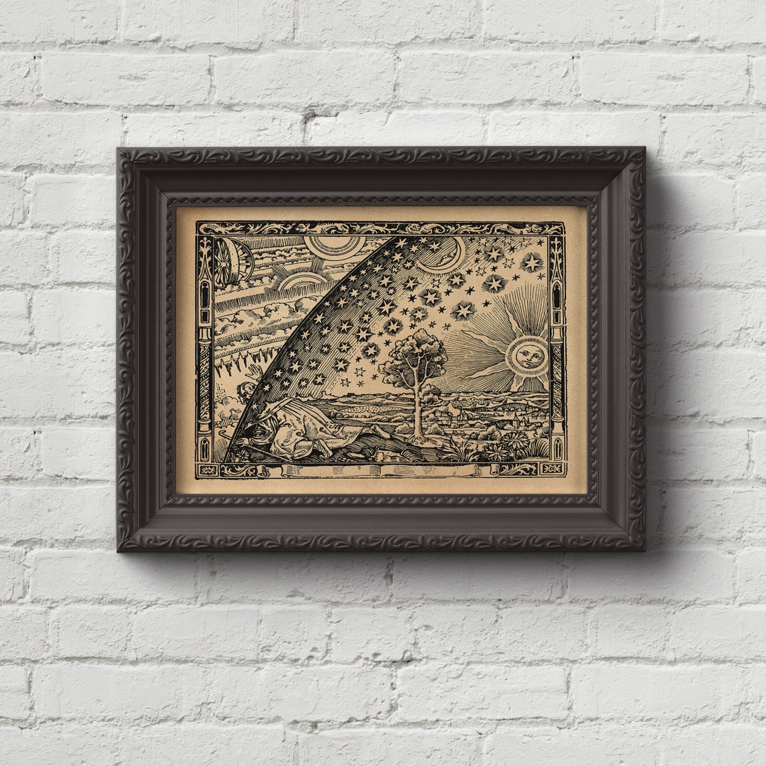 Flammarion Print Wall Art Woodcut Engraving Renaissance - Etsy