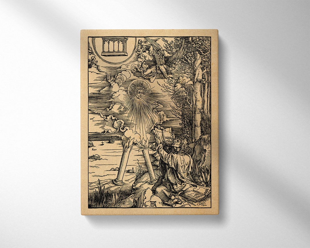 Saint John Devours the Book - the Apocalypse - Albrecht Durer Stretched ...