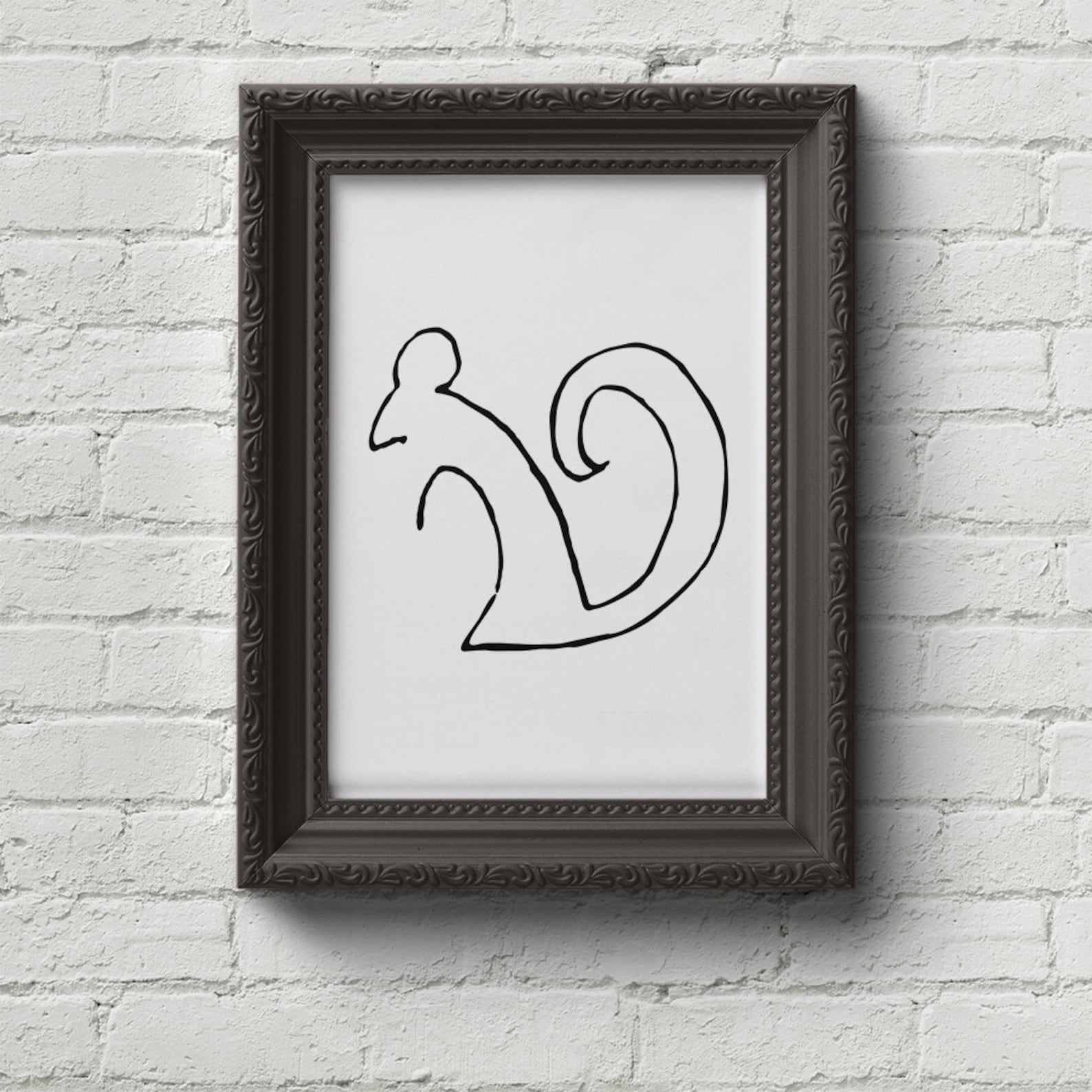 Squirrel - Pablo Picasso Print, Wall Art, Art, Sketch, Van Gogh, Paul ...