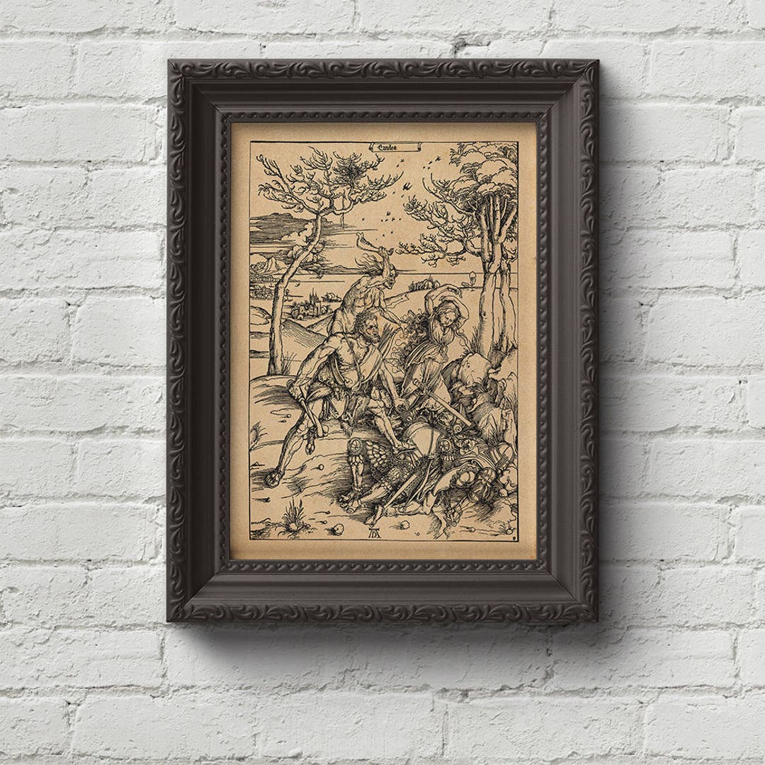 Hercules - Albrecht Durer Print, Wall Art, Woodcut, Engraving ...