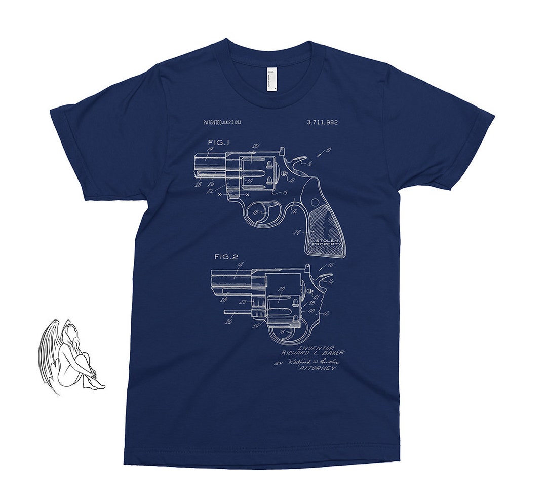 Colt Revolver 1973 Patent T-shirt Tee Firearm Gun Guns - Etsy