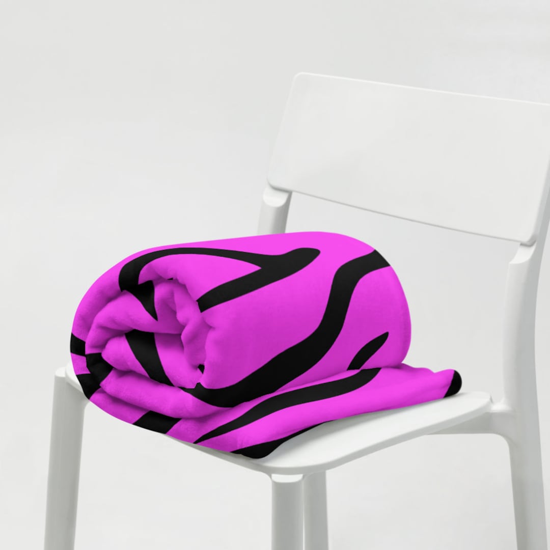 Pink Tiger Stripes - Animal Print Cute Plush Soft Fleece Throw Blanket ...