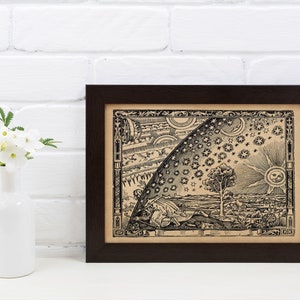 Flammarion Print, Wall Art, Woodcut, Engraving, Renaissance, Gustave ...