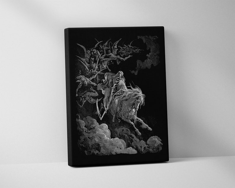 The Vision of Death Gustave Dore Stretched Canvas Print | Etsy