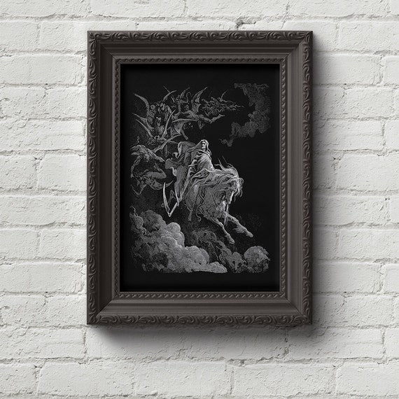 The Vision of Death Gustave Dore Print Wall Art Dante | Etsy