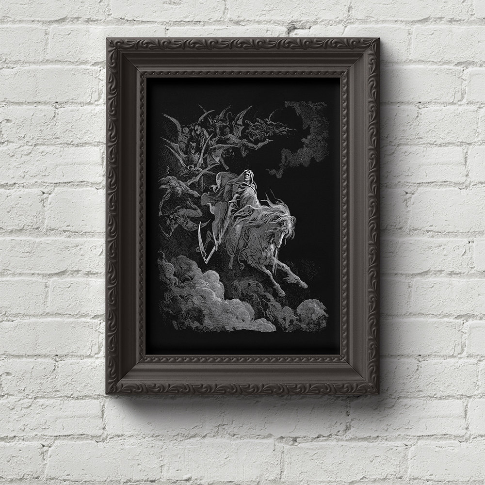 The Vision of Death Gustave Dore Print Wall Art Dante | Etsy