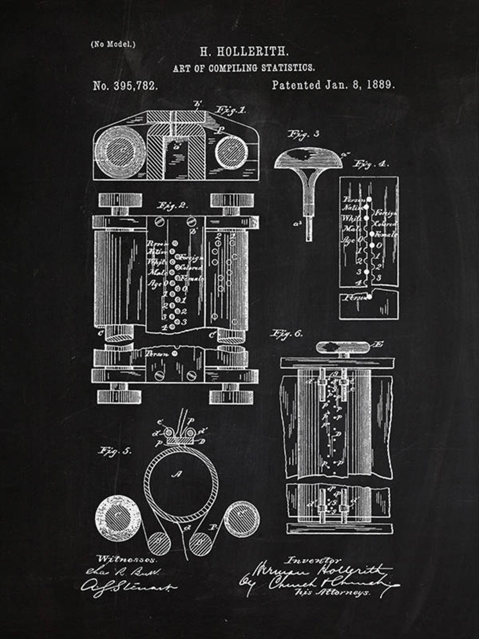 Vintage Computer 1889 Patent Print Computers Engineering - Etsy