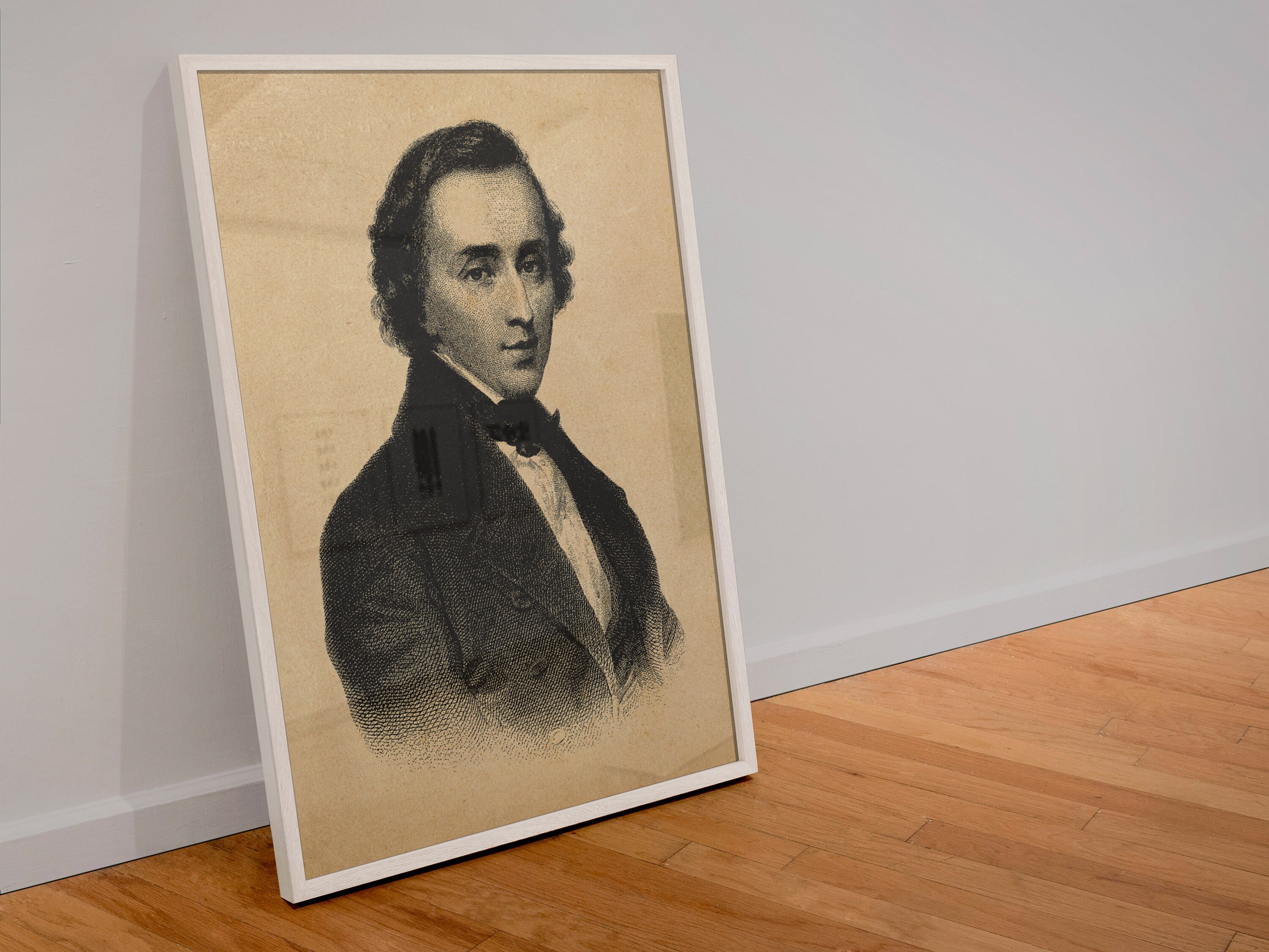 Chopin Portrait Print, Wall Art, Art, Woodcut, Engraving, Composer ...