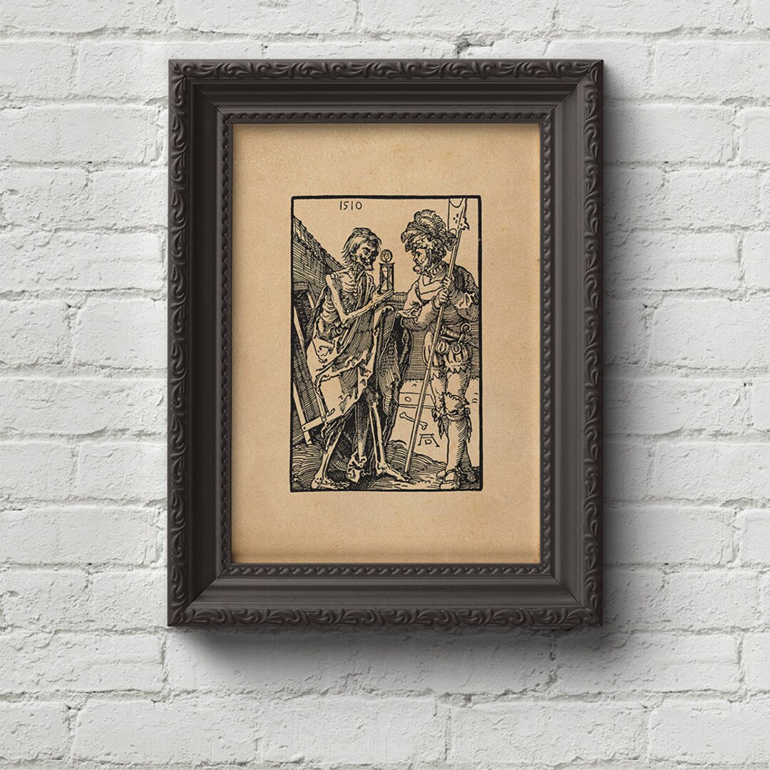 Death and the Landsknecht - Albrecht Durer Print, Wall Art, Woodcut ...