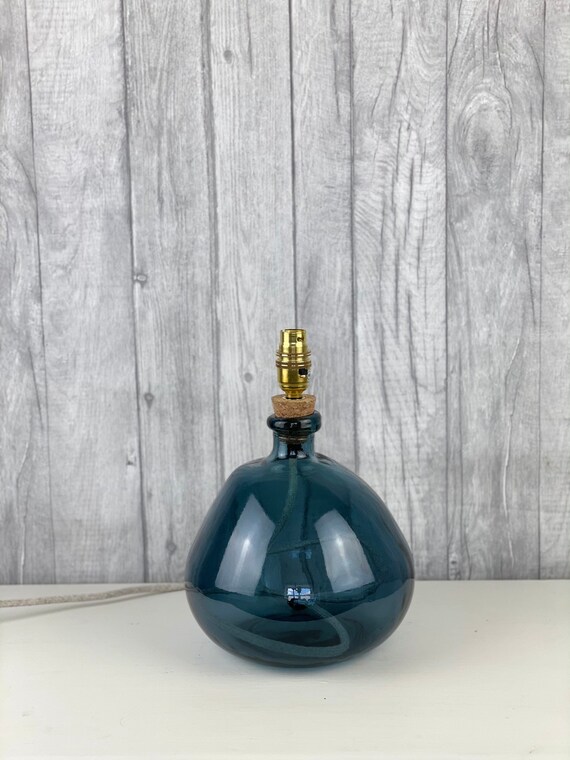 Recycled Glass Lamp Base Glass Lamp Glass Bottle Light | Etsy UK