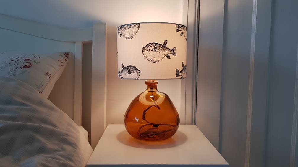 Pufferfish Lampshade Nautical Lamp Pufferfish Seaside | Etsy UK
