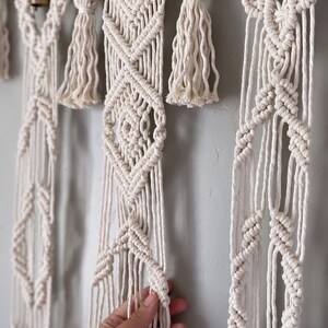 3 Piece Macrame Hat Holder, Modern Hat Holder, Macrame Wall Hanging, 3 ...