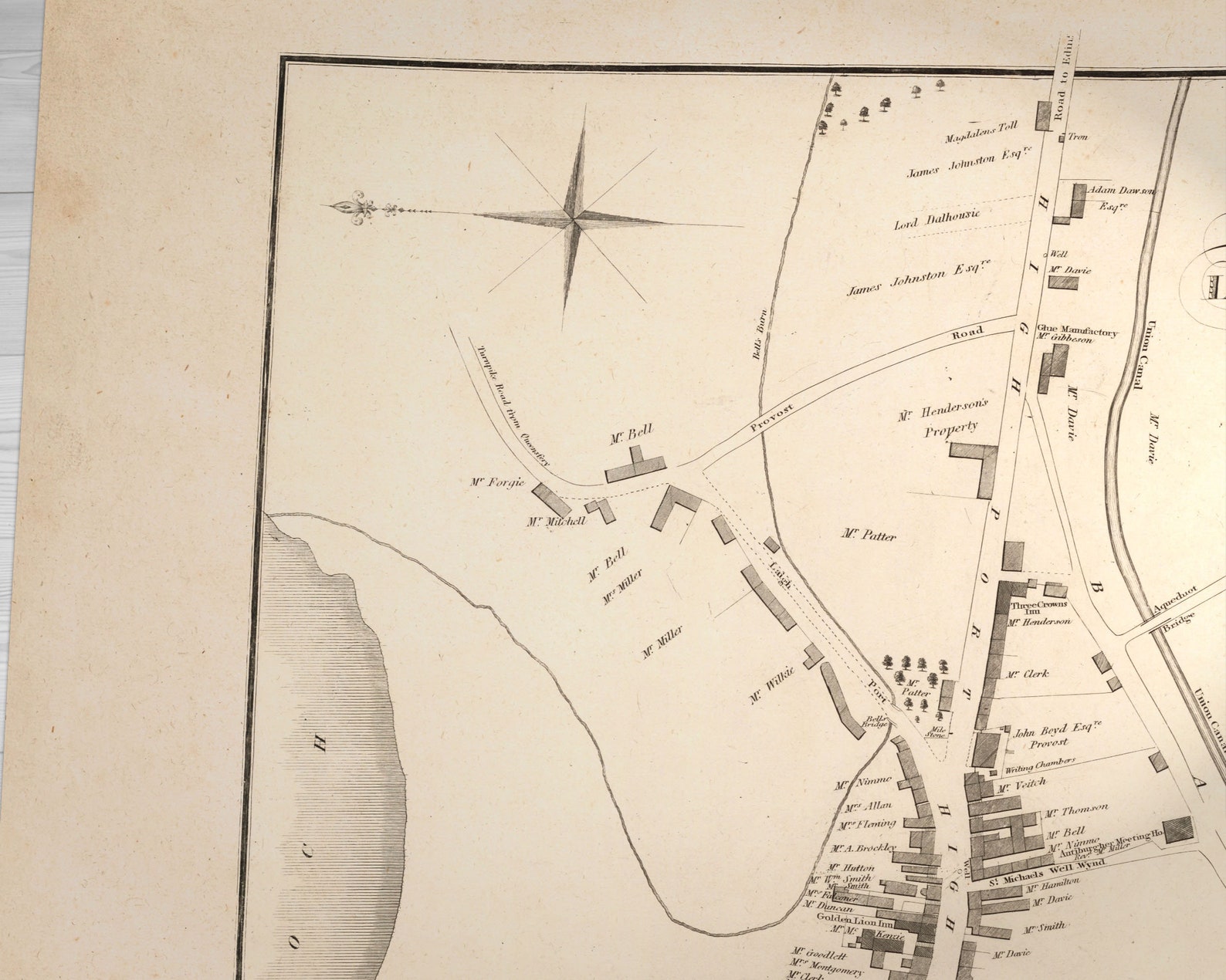 Old Map of Linlithgow | Old Map Print | Linlithgow Old Map, Linlithgow ...