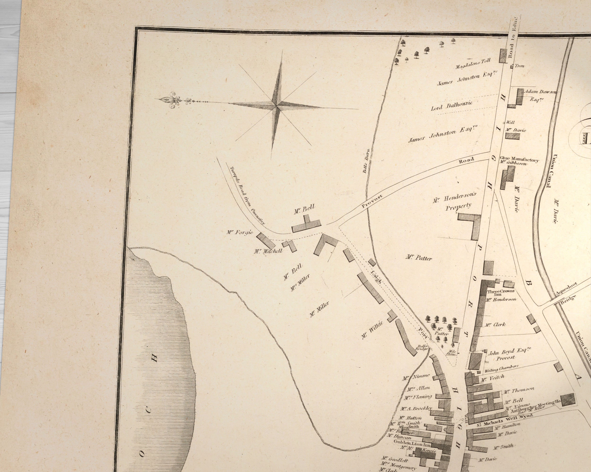 Old Map of Linlithgow | Old Map Print | Linlithgow Old Map, Linlithgow ...