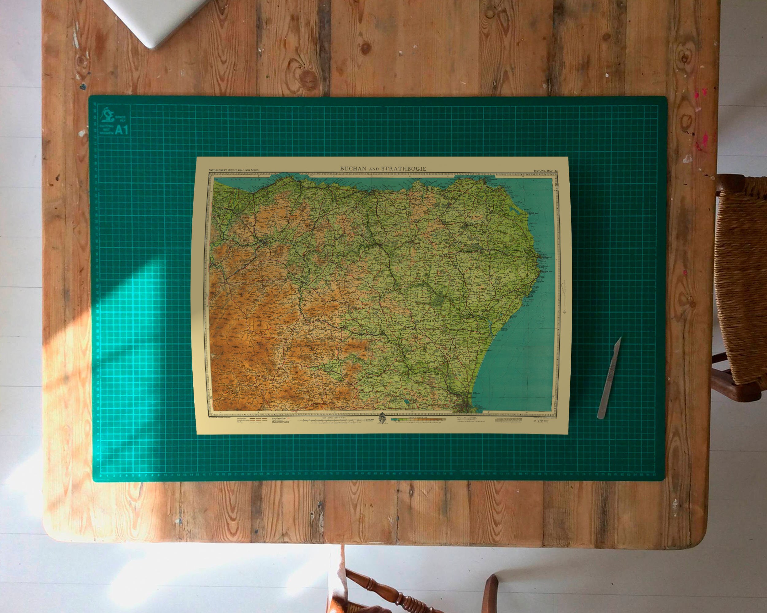 Old Map Shows Aberdeen, Inverurie, Peterhead, Fraserburgh, Keith, Insch ...