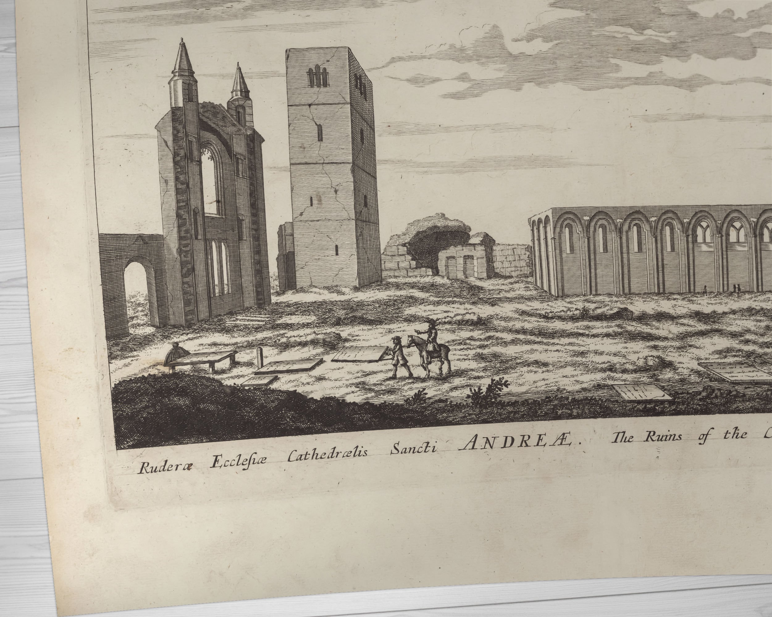 St Andrews Cathedral in Ruins Historical Scottish Town Drawing St ...