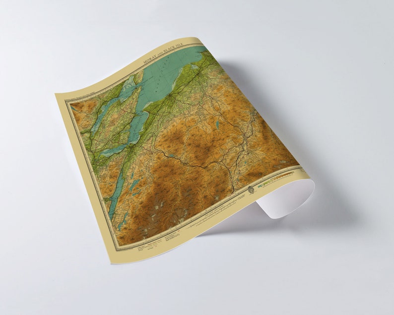 Old Map of Moray & Black Isle | Inverness, Fortrose, Dingwall, Grantown ...