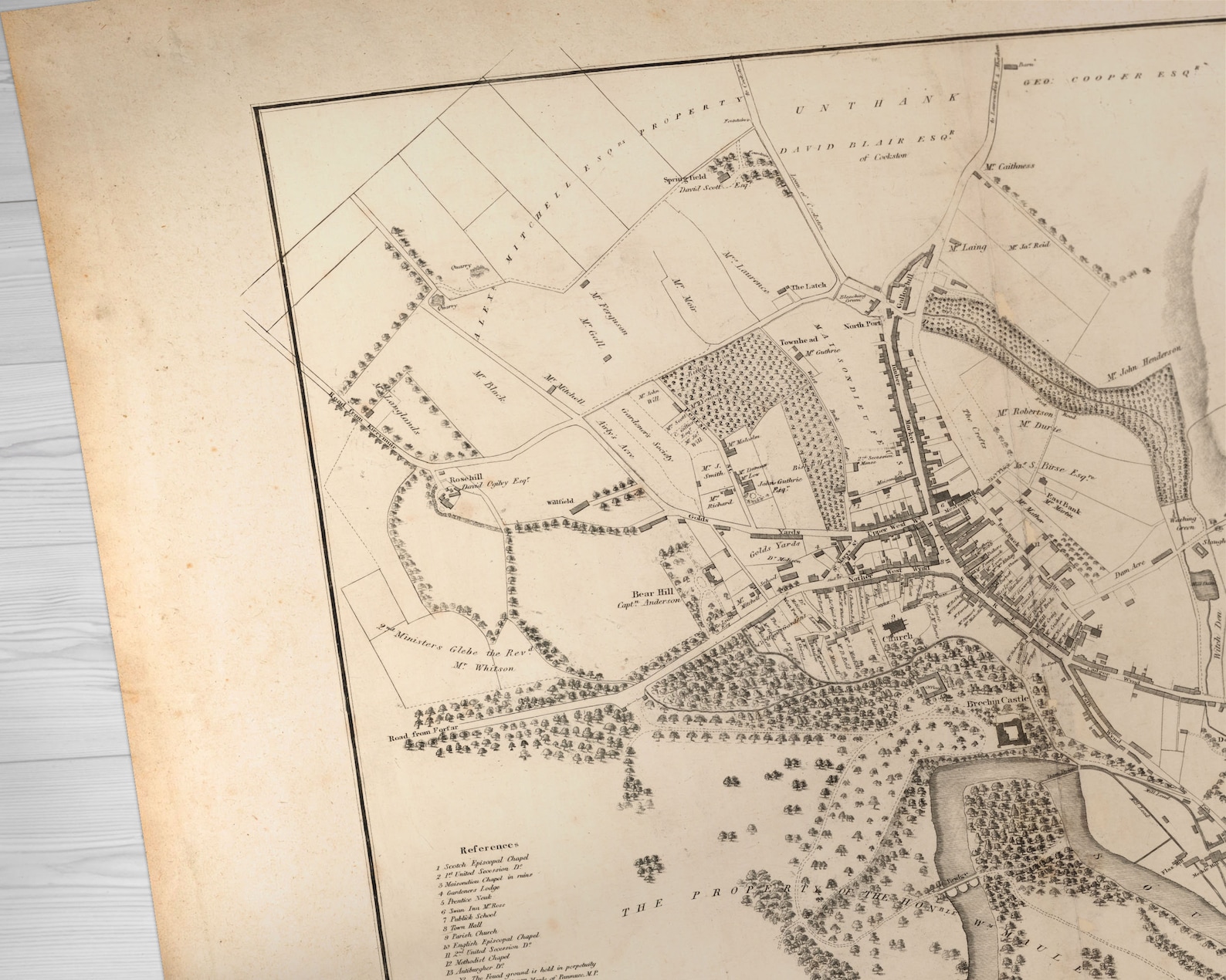 Old Map of Brechin Old Map Print Brechin Old Map, Brechin Vintage Map ...