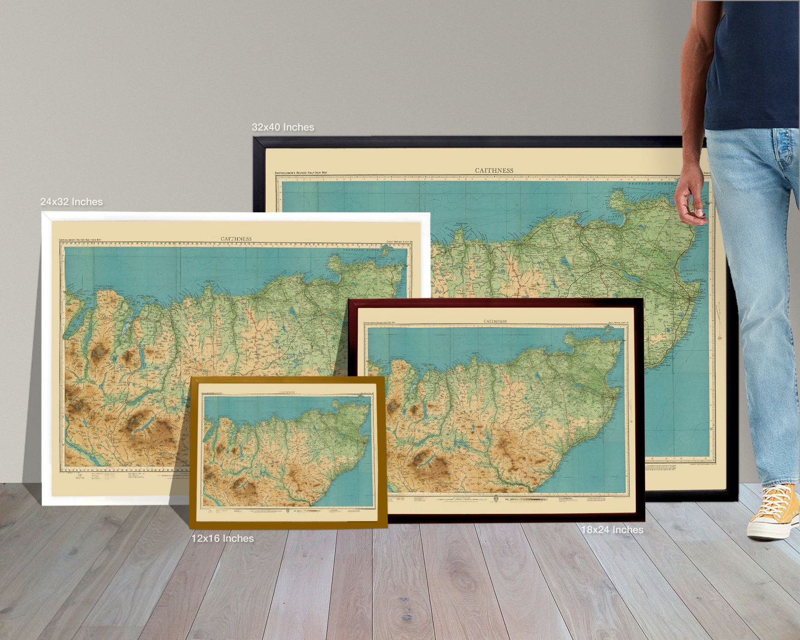 Caithness Old Map | Old Map of Wick, Thurso, Dunnet, Reay, Strathy ...