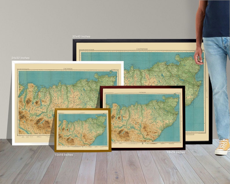 Caithness Old Map | Old Map of Wick, Thurso, Dunnet, Reay, Strathy ...