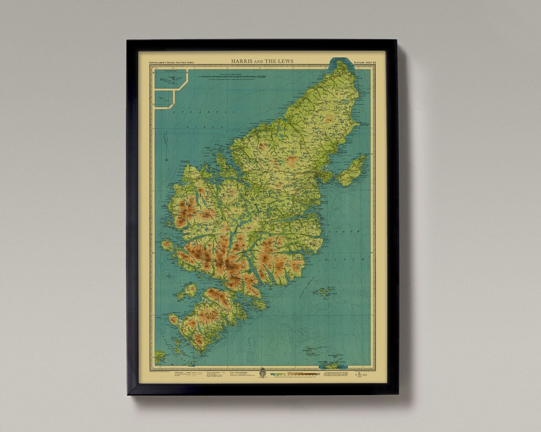 Old Map of Harris, Lewis | Outer Hebrides of Scotland, Stornoway ...
