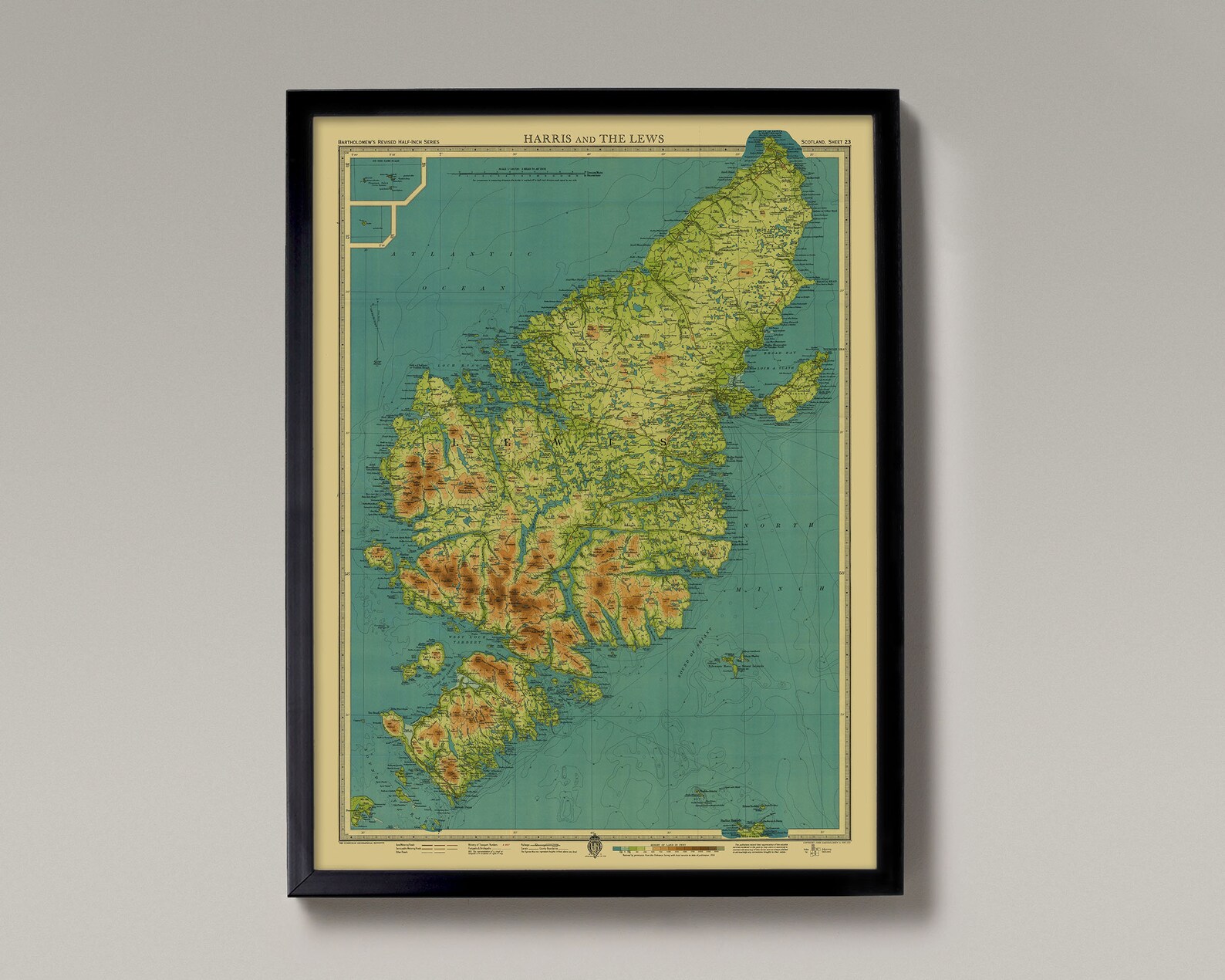 Old Map of Harris, Lewis | Outer Hebrides of Scotland, Stornoway ...