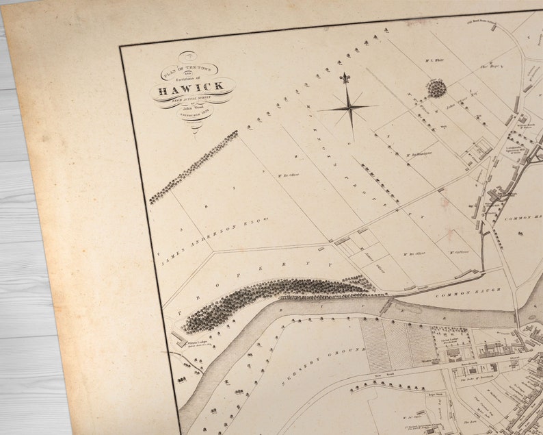 Hawick Old Map Giclée Fine Art Print Antique Town Plan - Etsy UK