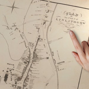 Old Map of Linlithgow | Old Map Print | Linlithgow Old Map, Linlithgow ...