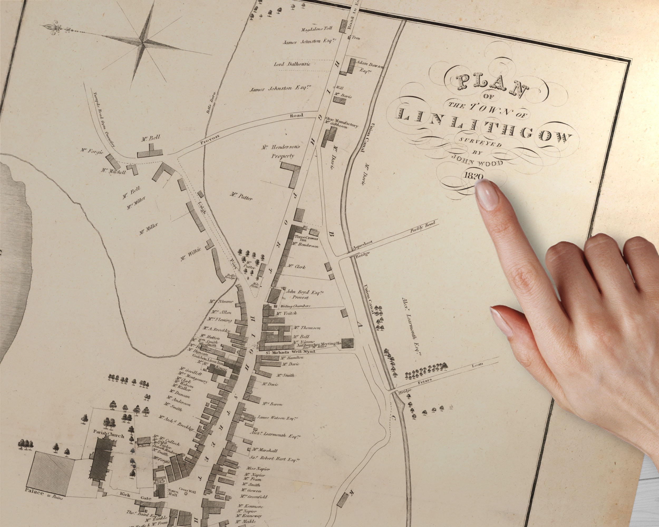 Old Map of Linlithgow | Old Map Print | Linlithgow Old Map, Linlithgow ...