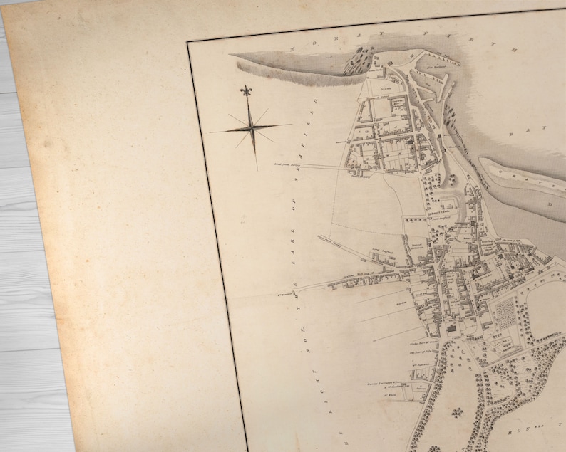 Banff Old Map| Fine Art Print | Vintage Map of Banff, Moray, Morayshire ...