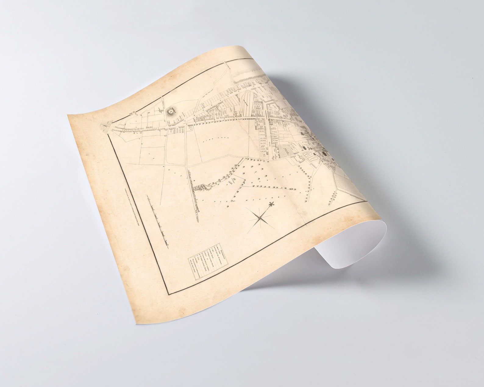 Old Map of Crieff | Old Map Print | Crieff Old Map, Crieff Vintage Map ...