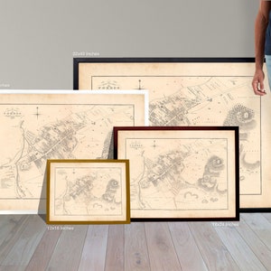 Forres Old Map | Giclée Fine Art Print | Vintage Town Plan, Antique ...