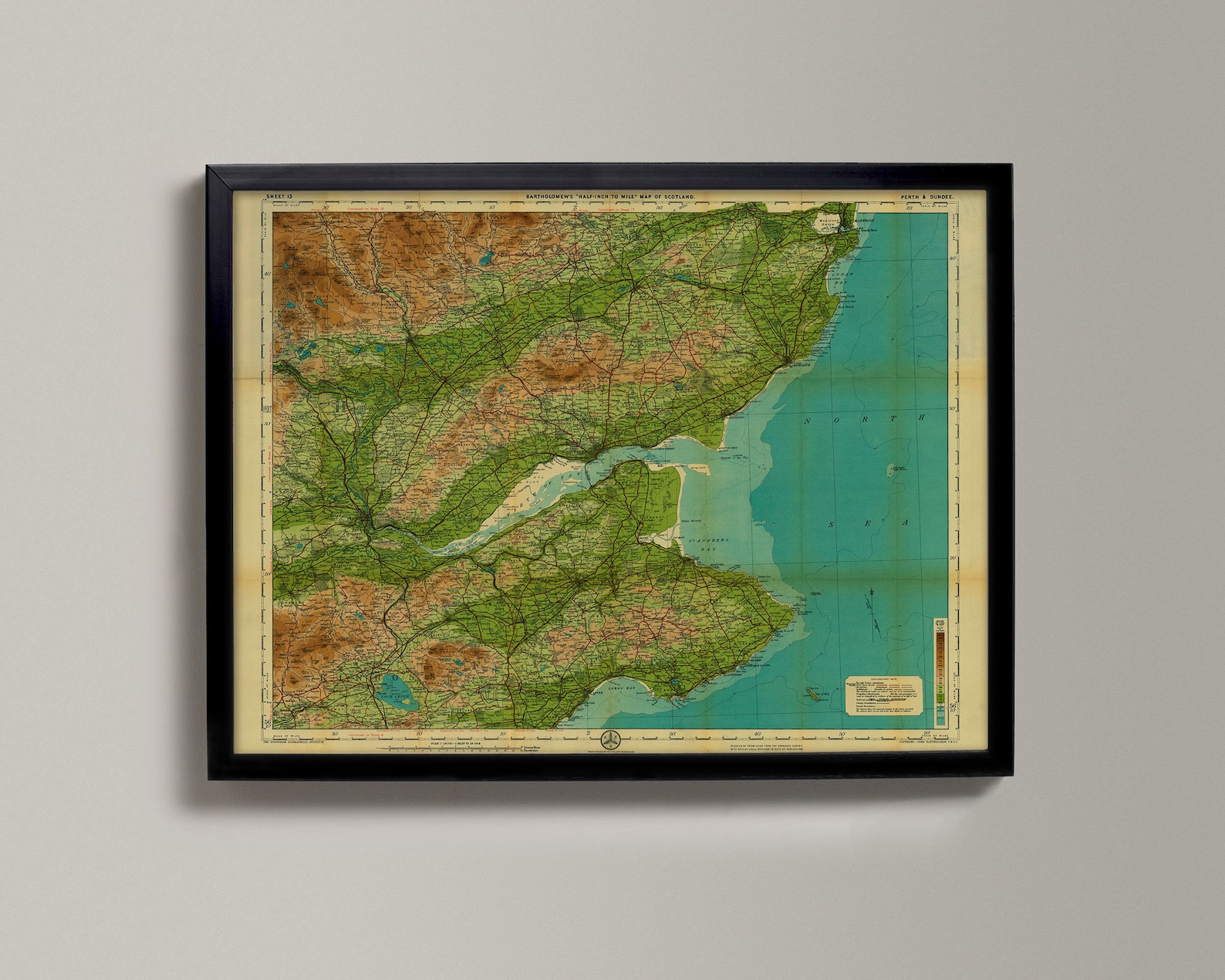 Old Map of Fife & Angus Dundee, St. Andrews, Arbroath, Perth ...