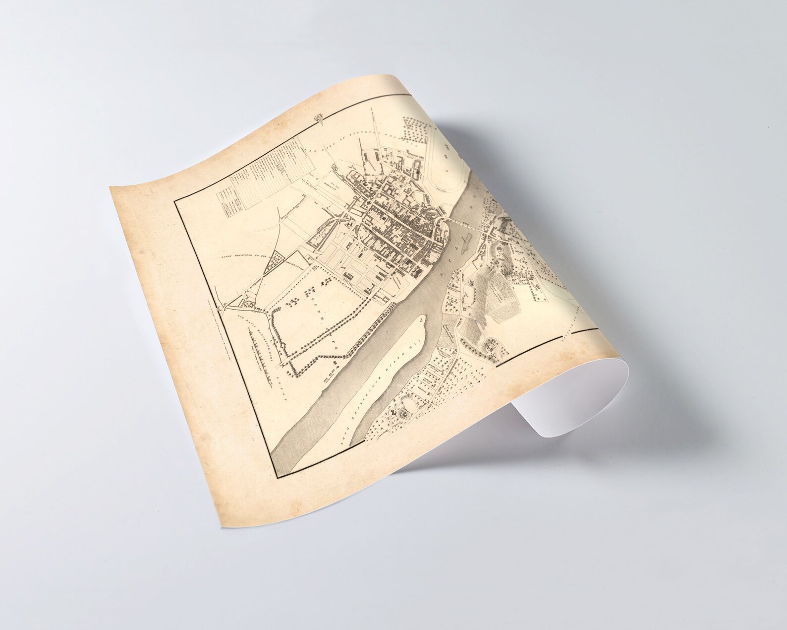 Old Map of Perth | Old Map Print | Perth Old Map, Perth Vintage Map ...