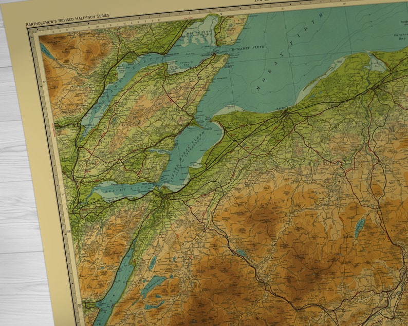 Old Map of Moray & Black Isle | Inverness, Fortrose, Dingwall, Grantown ...