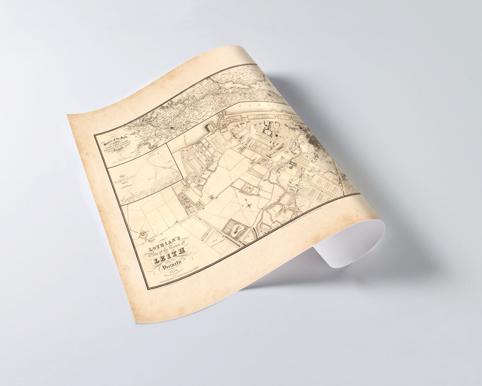 Old Map of Leith Old Map Print Leith Old Map, Leith Vintage Map, Leith ...