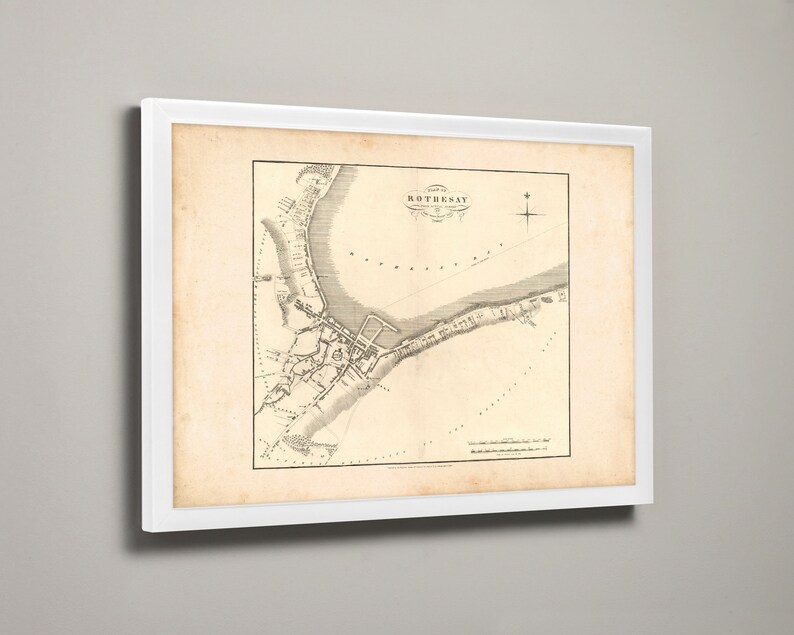 Old Map of Rothesay Old Map Print Rothesay Old Map, Rothesay Vintage ...