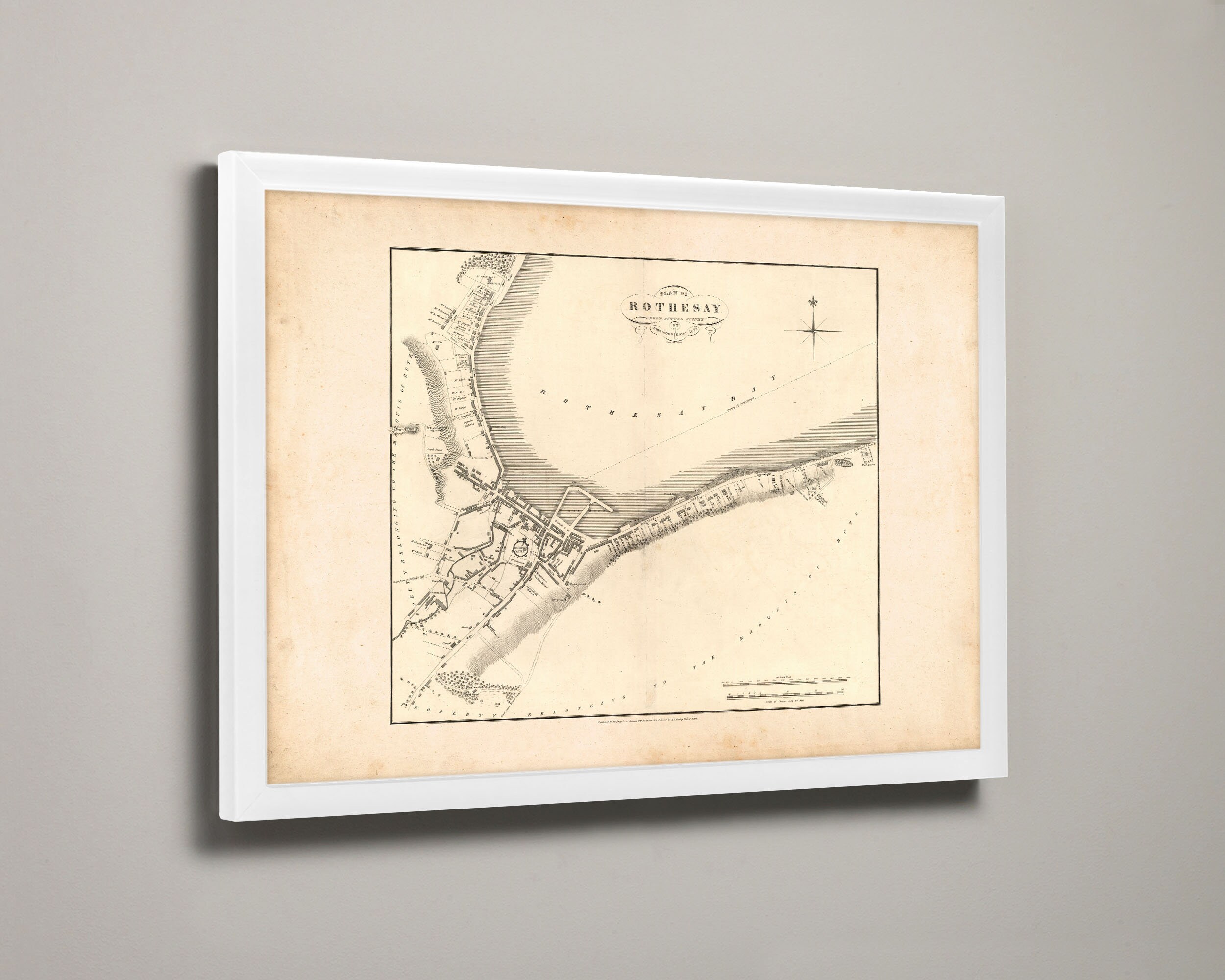 Old Map of Rothesay | Old Map Print | Rothesay Old Map, Rothesay ...